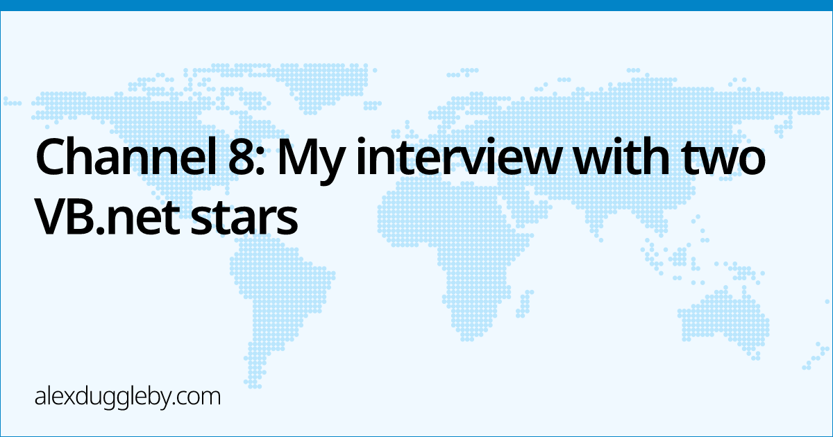 Channel 8: My interview with two VB.net stars